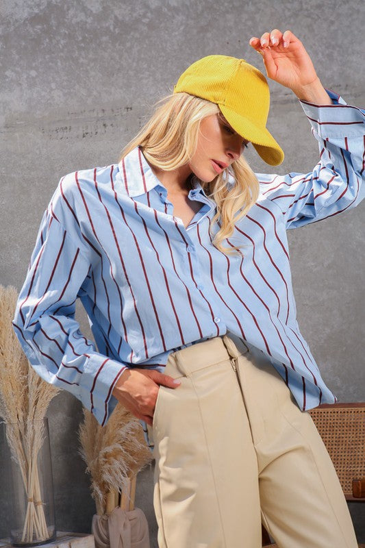 Double Color Stripe Shirt – v o g l i o