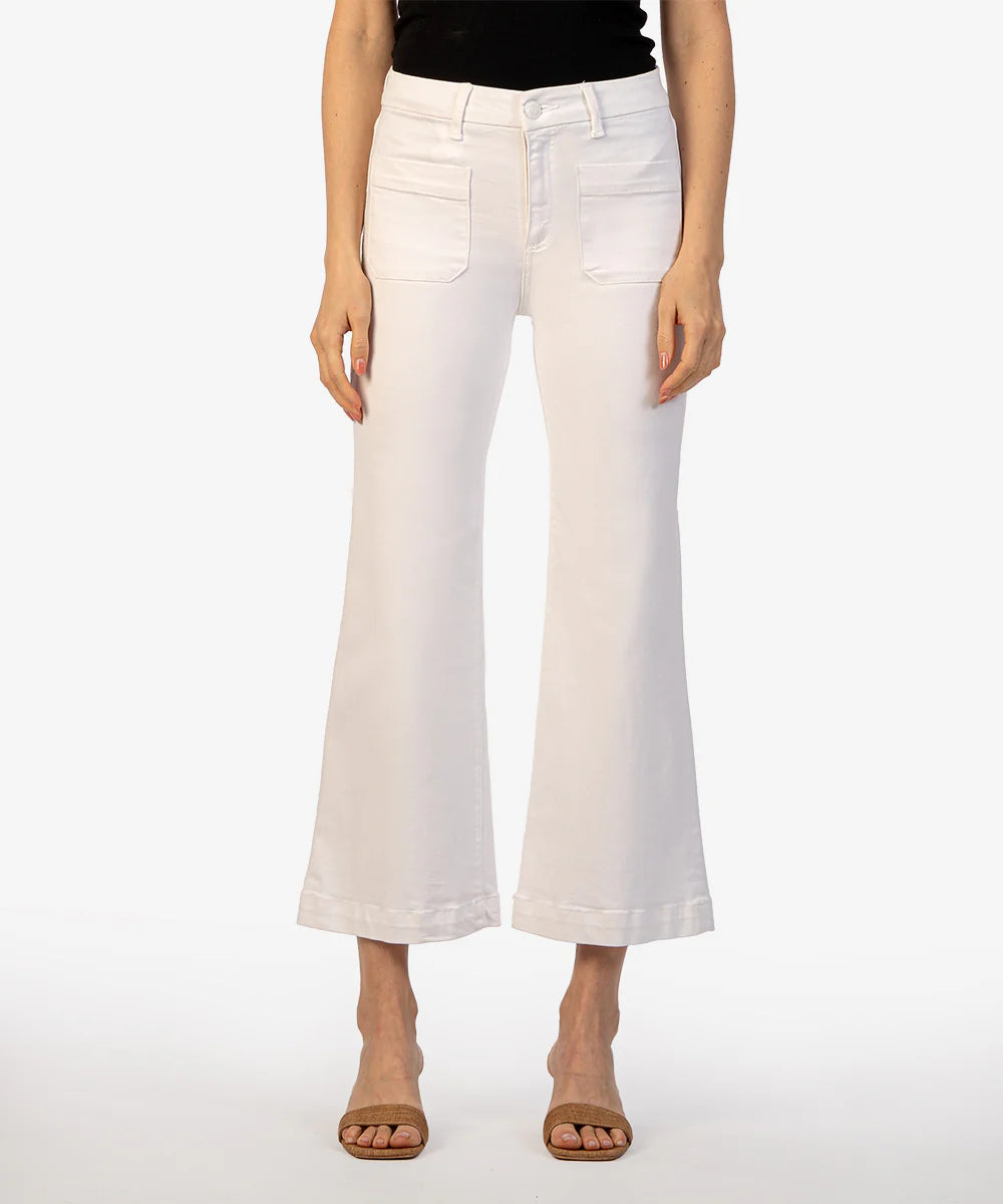 Meg High Rise Wide Leg In White – v o g l i o