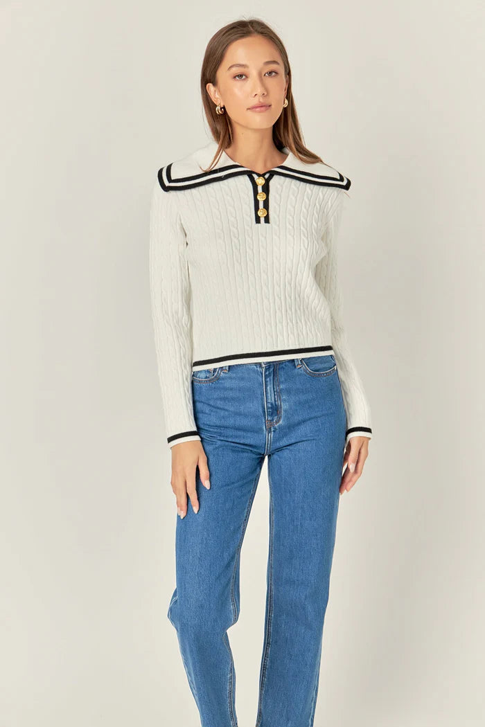 Sailor Stripe Knit Sweater – v o g l i o