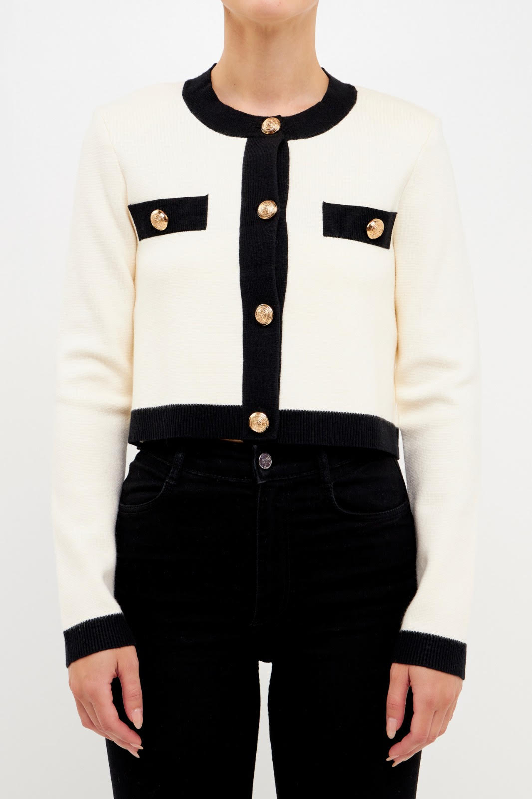 Contrast Knit Cardigan – v o g l i o